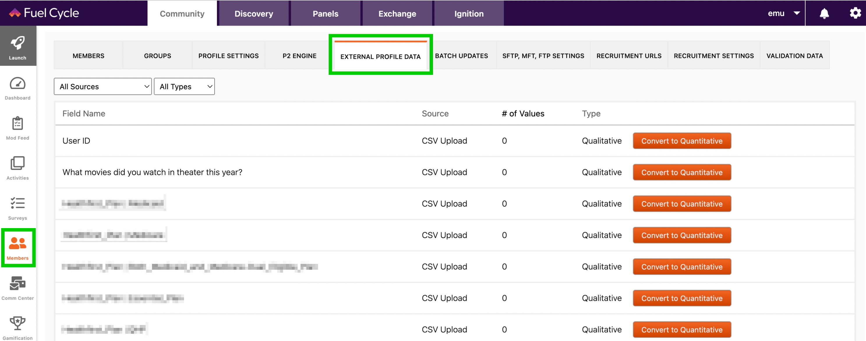 External Profile Data – Help Center